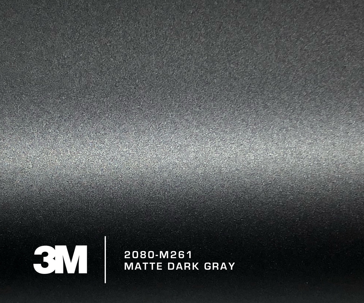 3M 2080-M261 Matte Dark Gray Car Wrap folie | WrapSupply
