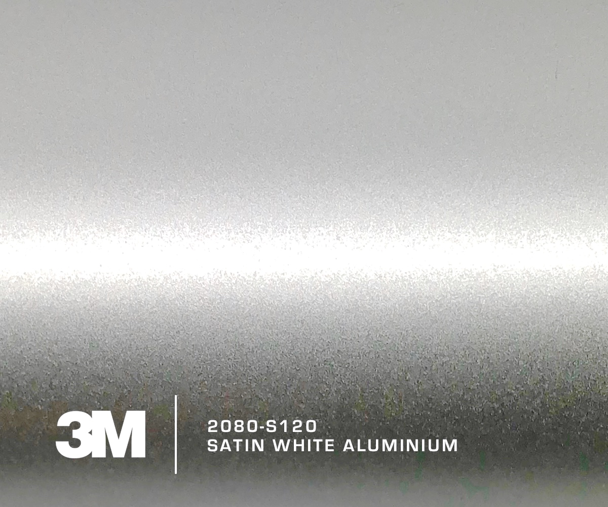 3M 2080-S120 Satin White Aluminium Car Wrap folie | WrapSupply