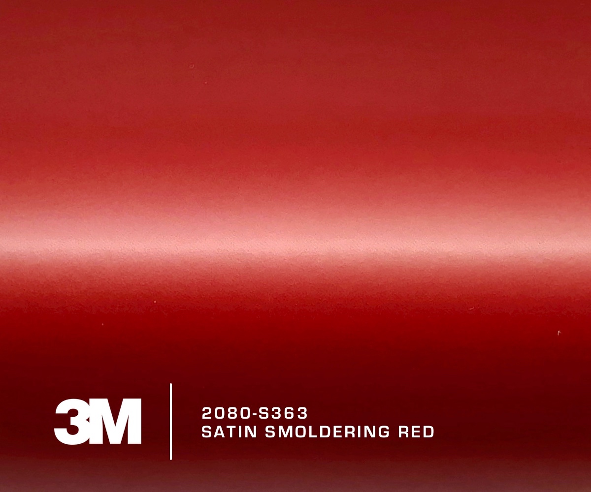 3M 2080-S363 Satin Smoldering Red Car Wrap folie | WrapSupply