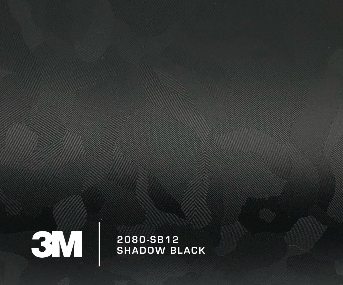3M 2080-SB12 Shadow Black Car Wrap folie | WrapSupply