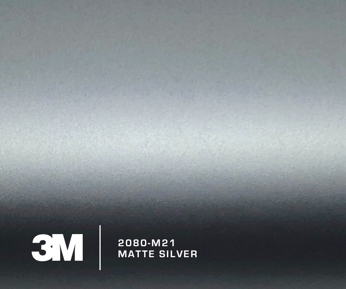 3M 2080-M21 Matte Silver Car Wrap folie | WrapSupply
