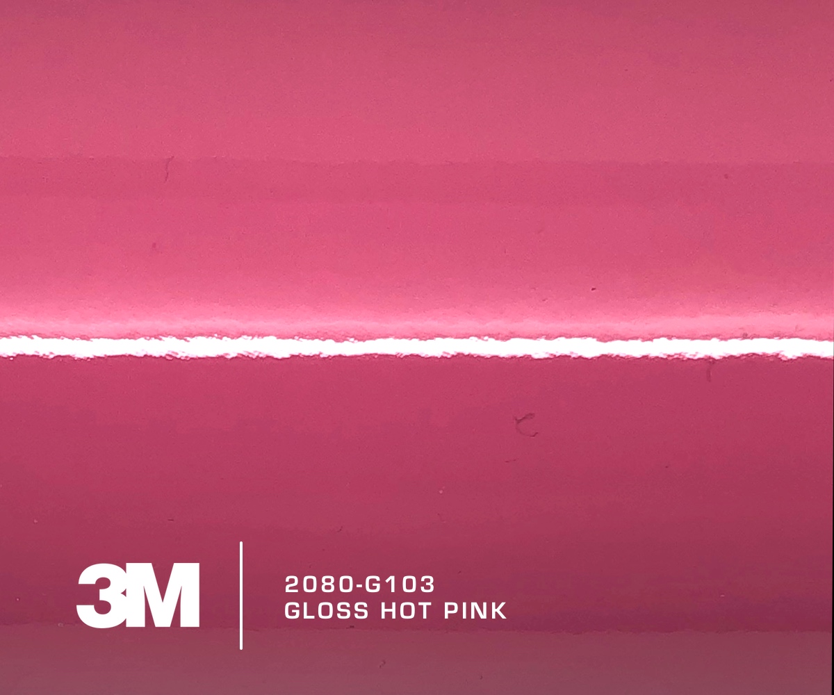 3M 2080-G103 Gloss Hot Pink Car Wrap folie | WrapSupply