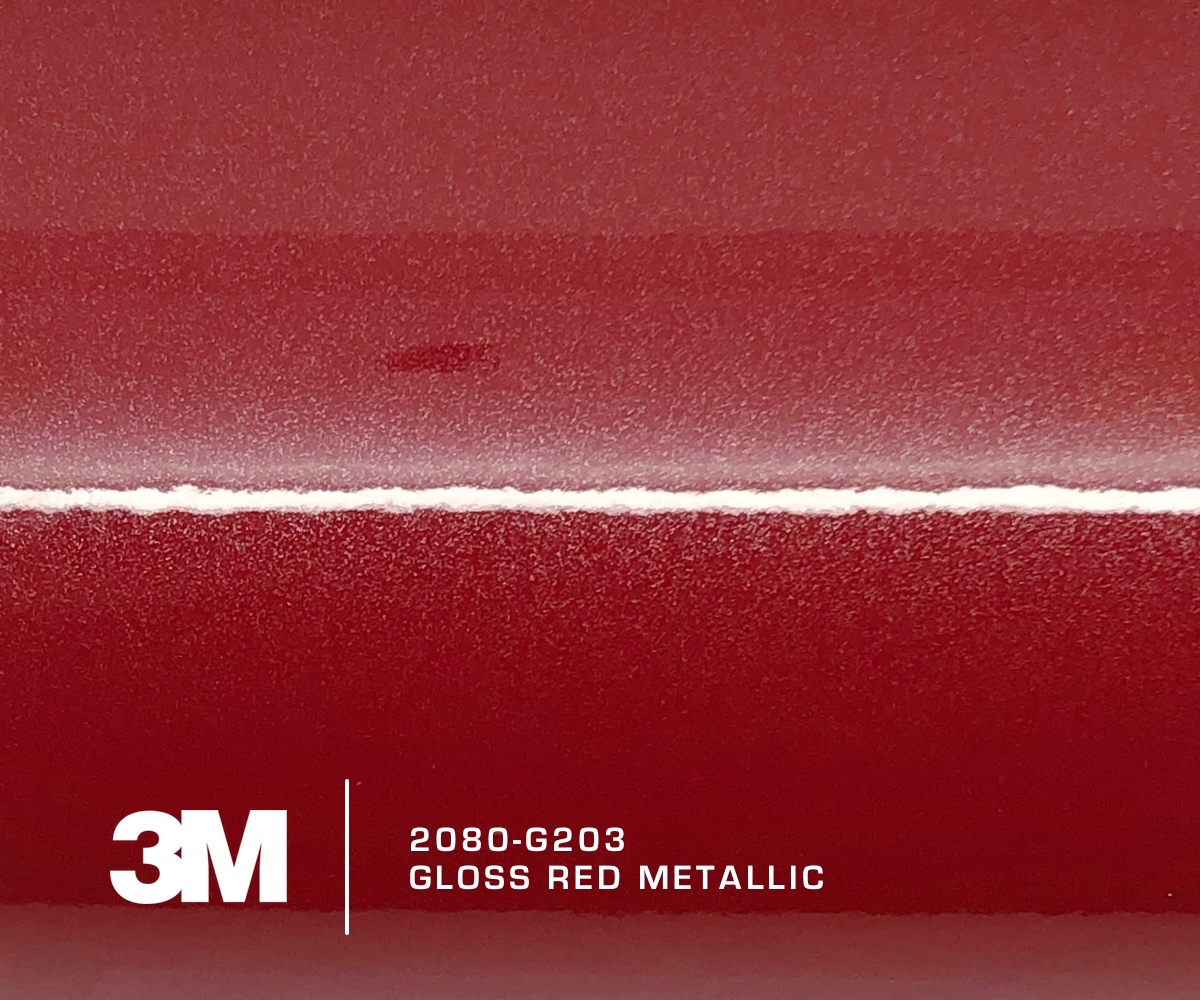 3M 2080-G203 Gloss Red Metallic Car Wrap folie | WrapSupply