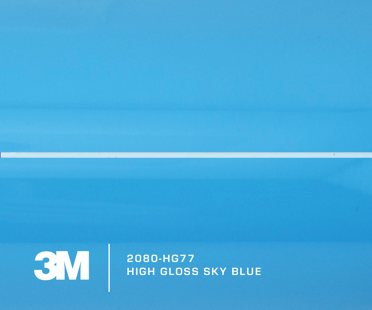 3M 2080-HG77 High Gloss Sky Blue Car Wrap folie | WrapSupply