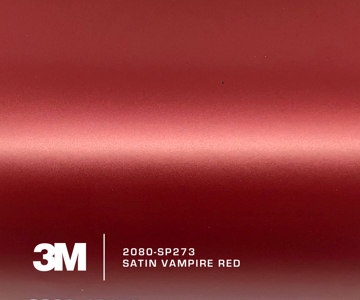 3M 2080-SP273 Satin Vampire Red Car Wrap folie | WrapSupply