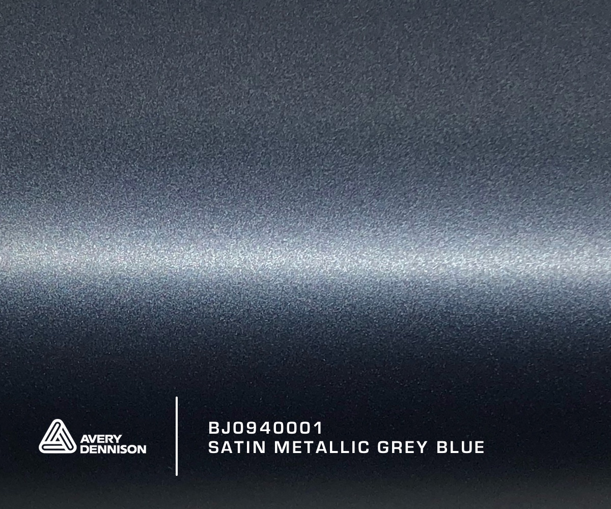 Avery Supreme Satin Metallic Grey Blue Wrap folie | WrapSupply