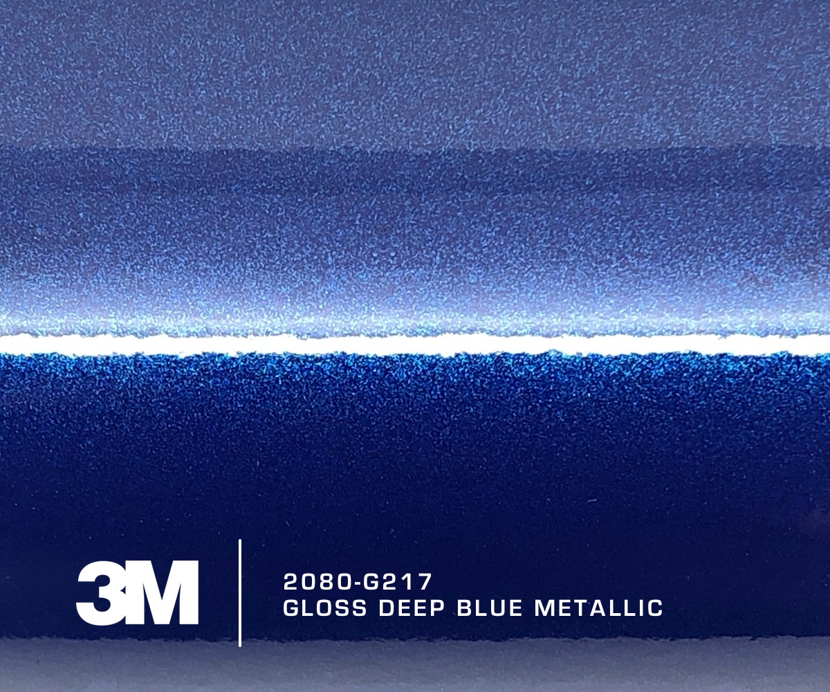 3M 2080-G217 Gloss Deep Blue Metallic Car Wrap folie | WrapSupply
